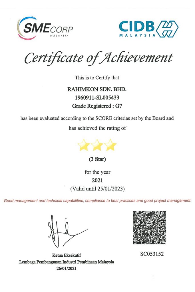 Licence & Certification | RKR Bina Sdn Bhd